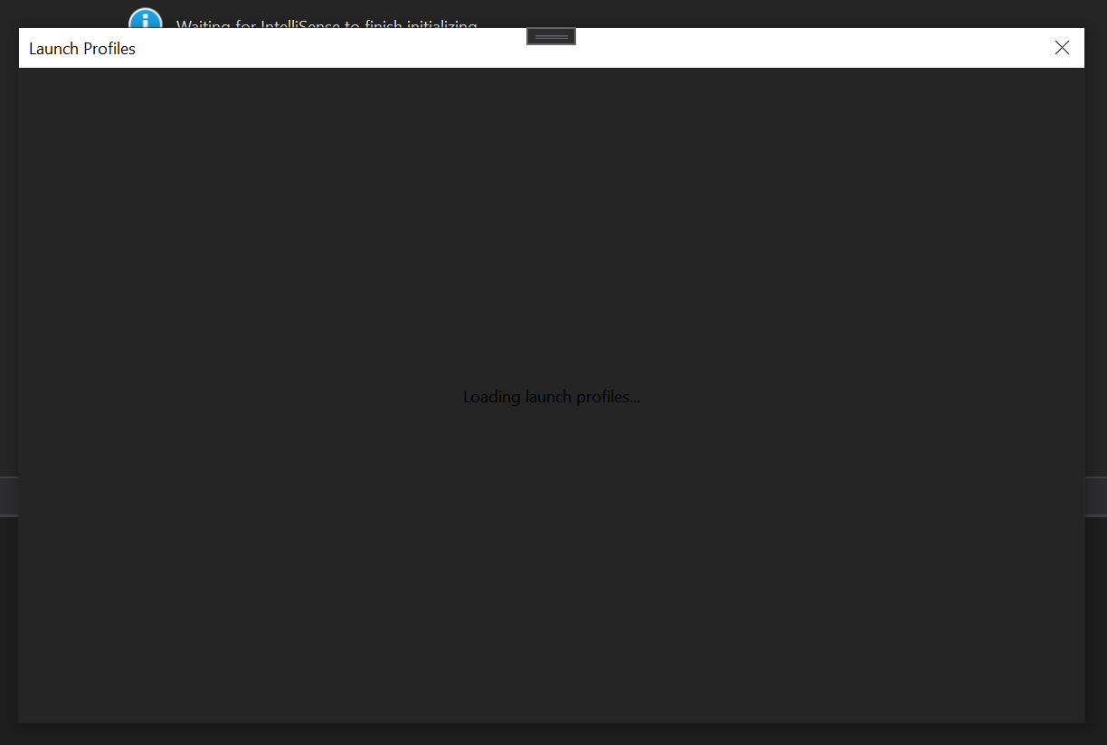 "Loading" text in launch profile window is unthemed · Issue #7223 · dotnet/project-system · GitHub