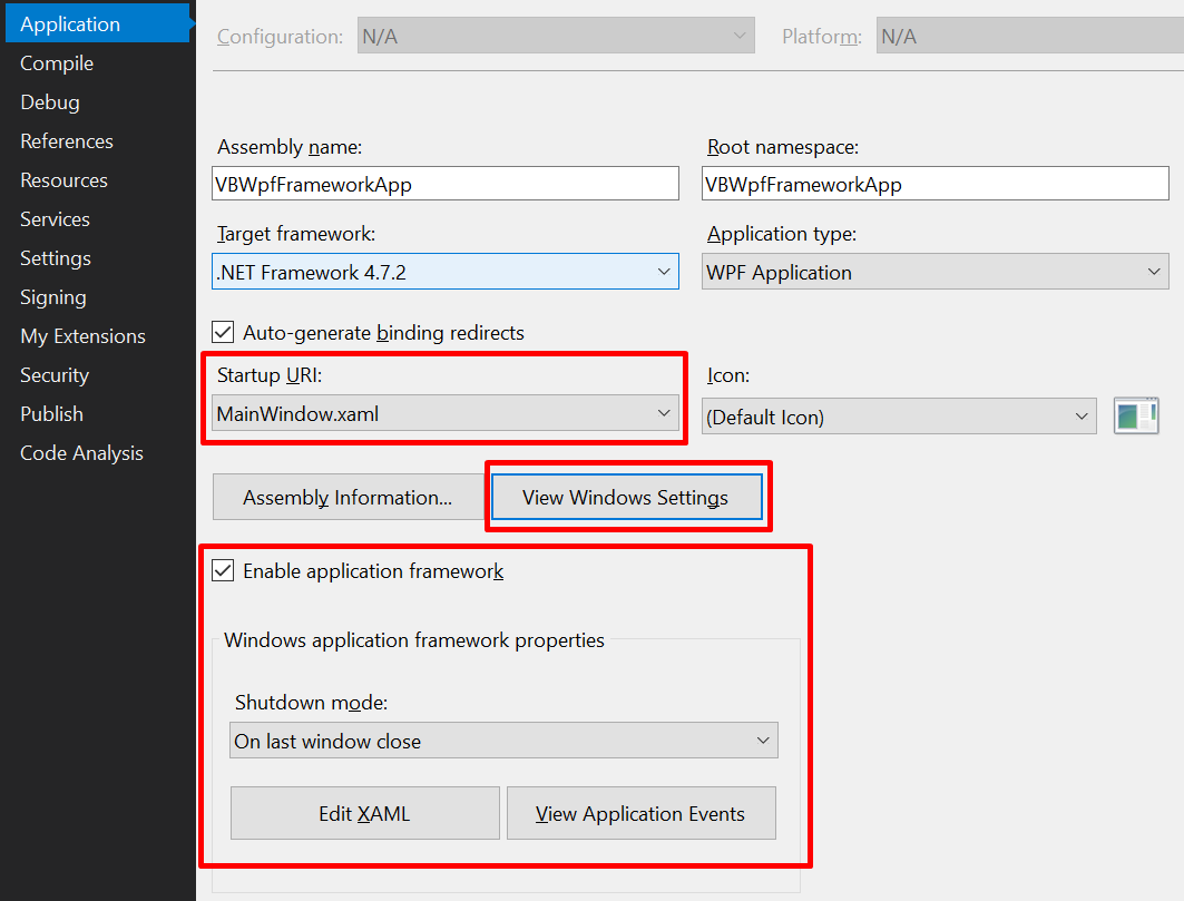 Re Create Vb Wpf Application Property Page · Issue 7379 · Dotnetproject System · Github