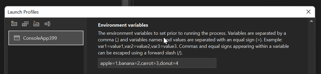 Launch profiles should preserve environment variable order · Issue #8071 · dotnet/project-system ...