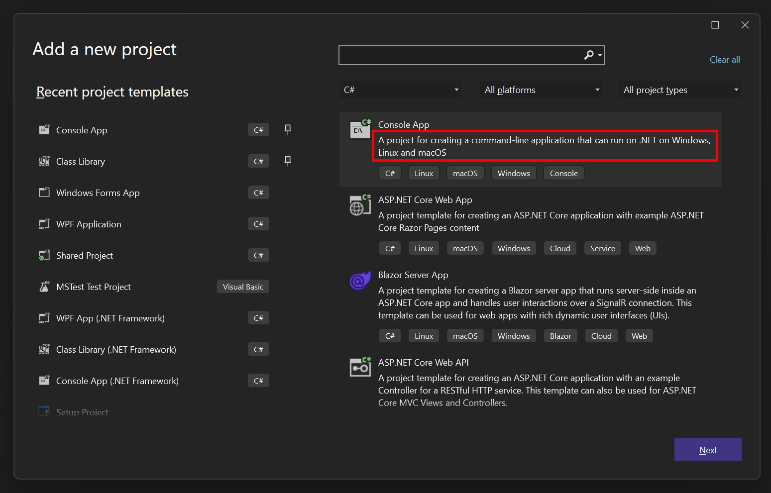 Drop "Core" from template descriptions · Issue #7761 · dotnet/project-system · GitHub