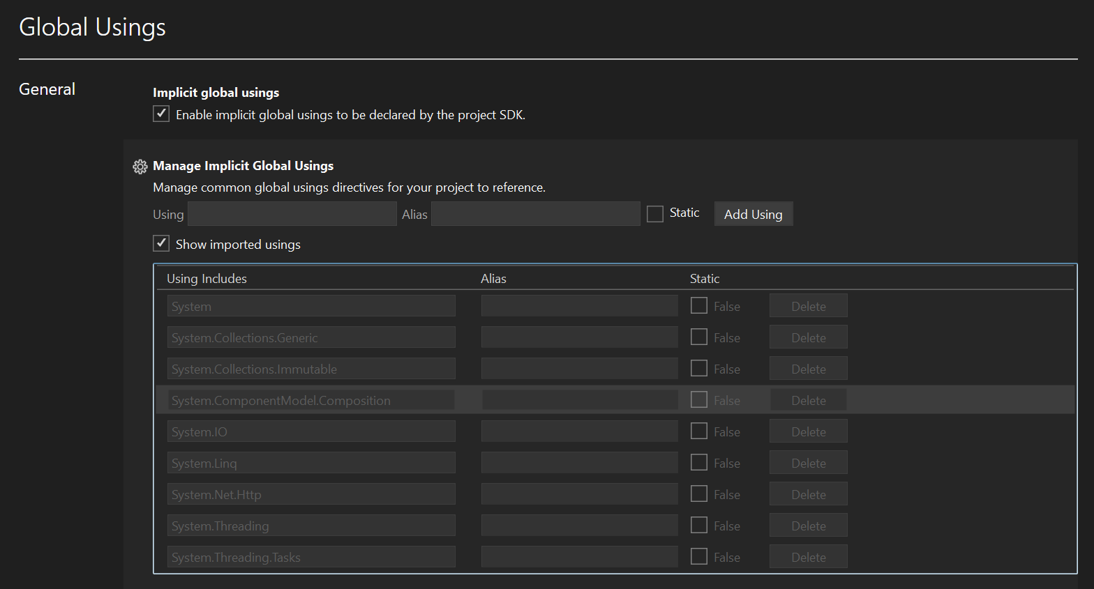 Global Usings Editor Breaks Scrolling Through Properties With The Mouse Wheel · Issue 8674
