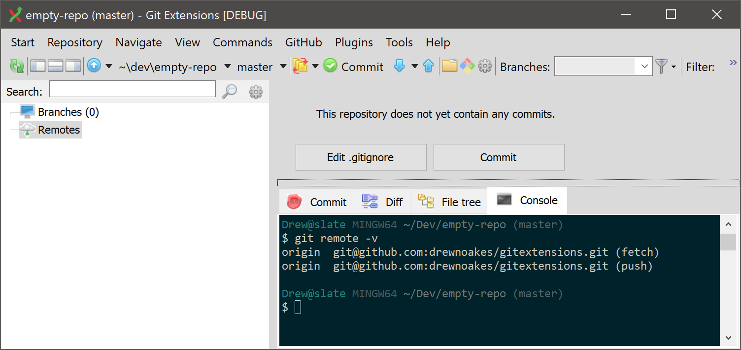 Object Tree Doesnt Show Remotes For An Empty Repo · Issue 5251 · Gitextensionsgitextensions