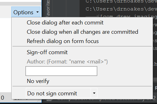 Consolidate commit dialog options · Issue #5559 · gitextensions/gitextensions · GitHub