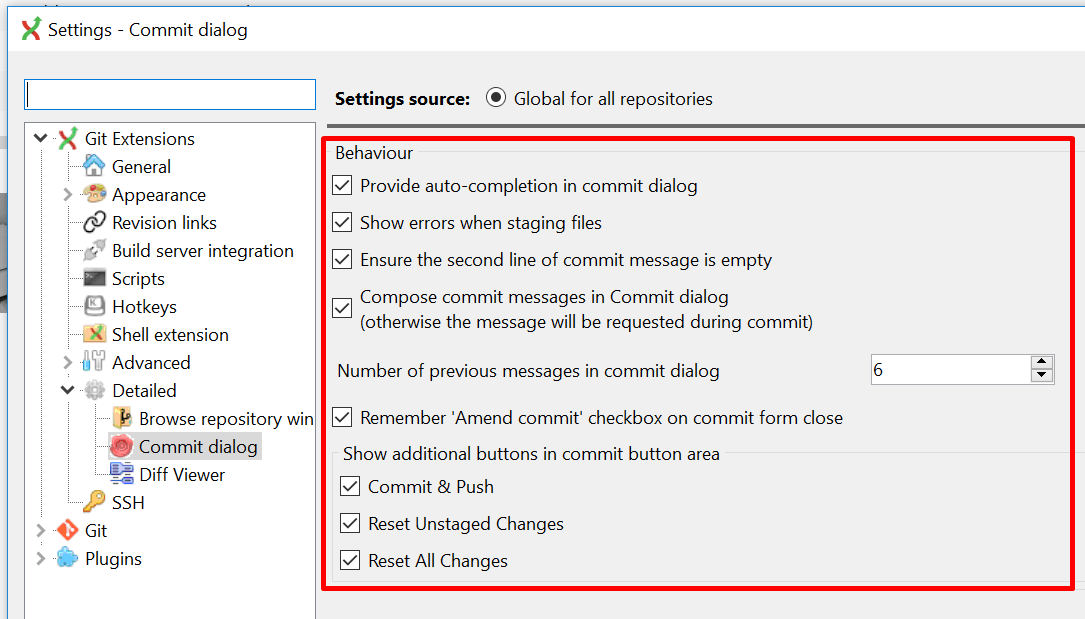 Consolidate commit dialog options · Issue #5559 · gitextensions/gitextensions · GitHub