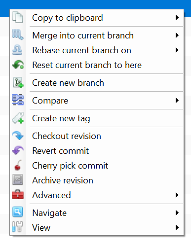 Revision grid context menu improvements · Issue #5786 · gitextensions ...