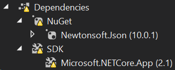 Unresolved SDK package causes NuGet node to appear unresolved when all ...
