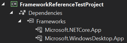 FrameworkReference support in Dependencies node · Issue #4762 · dotnet/project-system · GitHub