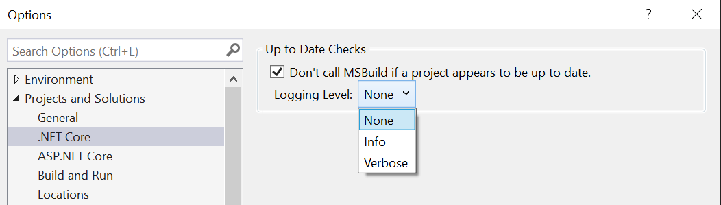 Please Include Why A Project Is Not Up To Date In The Build Window Even When Set To Minimum 9213