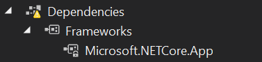 Dependencies node showing warning with no leaf warning · Issue #5539 · dotnet/project-system ...