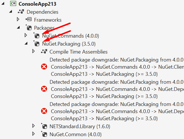 NuGet diagnostics do not add icons to top-level dependencies · Issue #6275 · dotnet/project ...