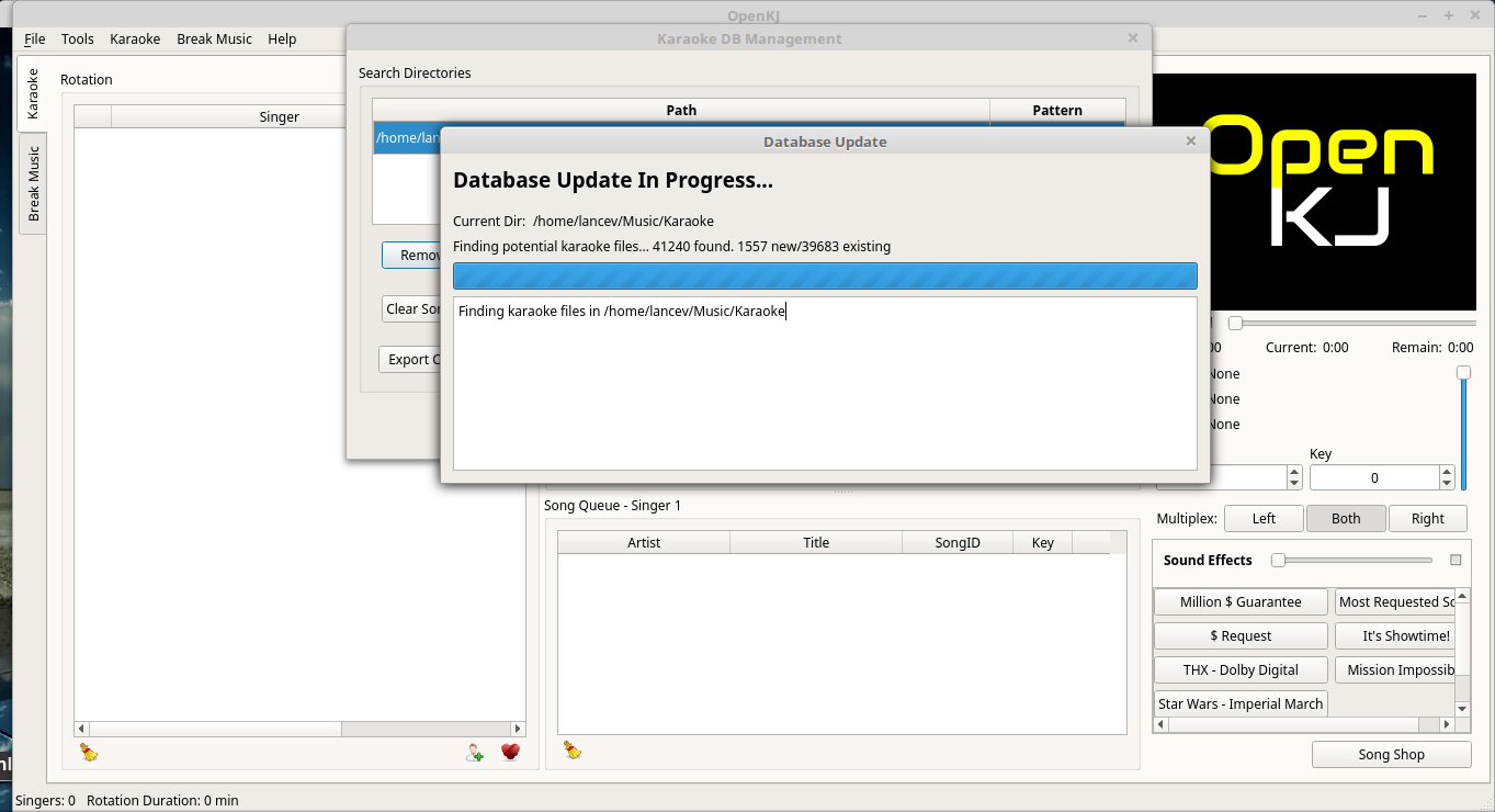 Updating Remote DB multiple progress windows. · Issue #123 · OpenKJ/OpenKJ · GitHub
