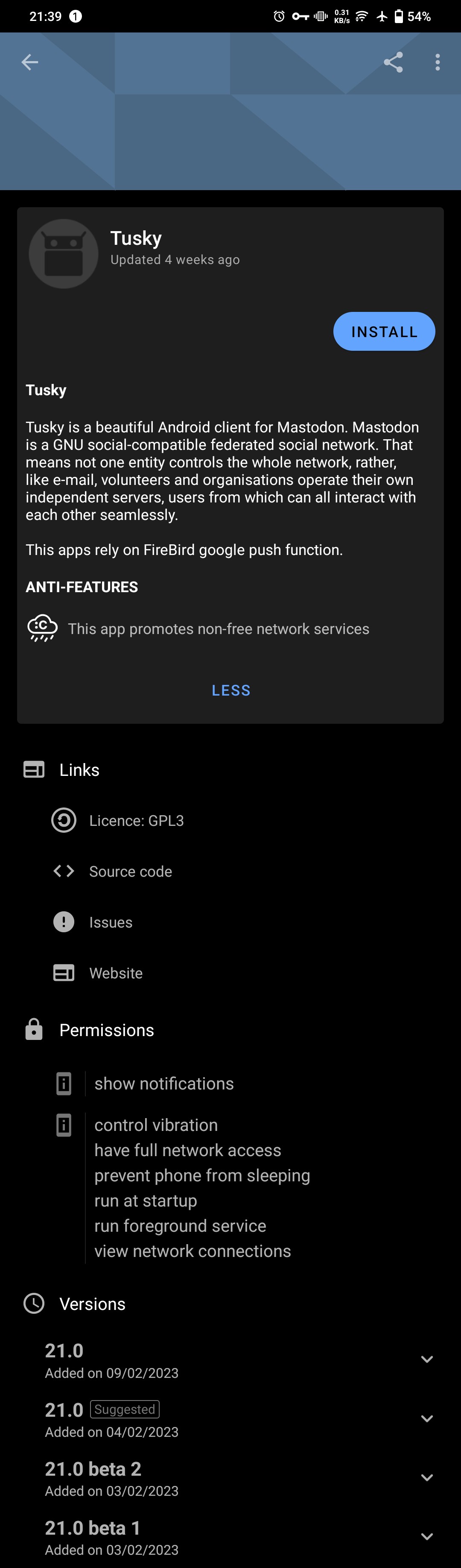 No longer on F-Droid · Issue #39 · tuskyapp/Tusky · GitHub