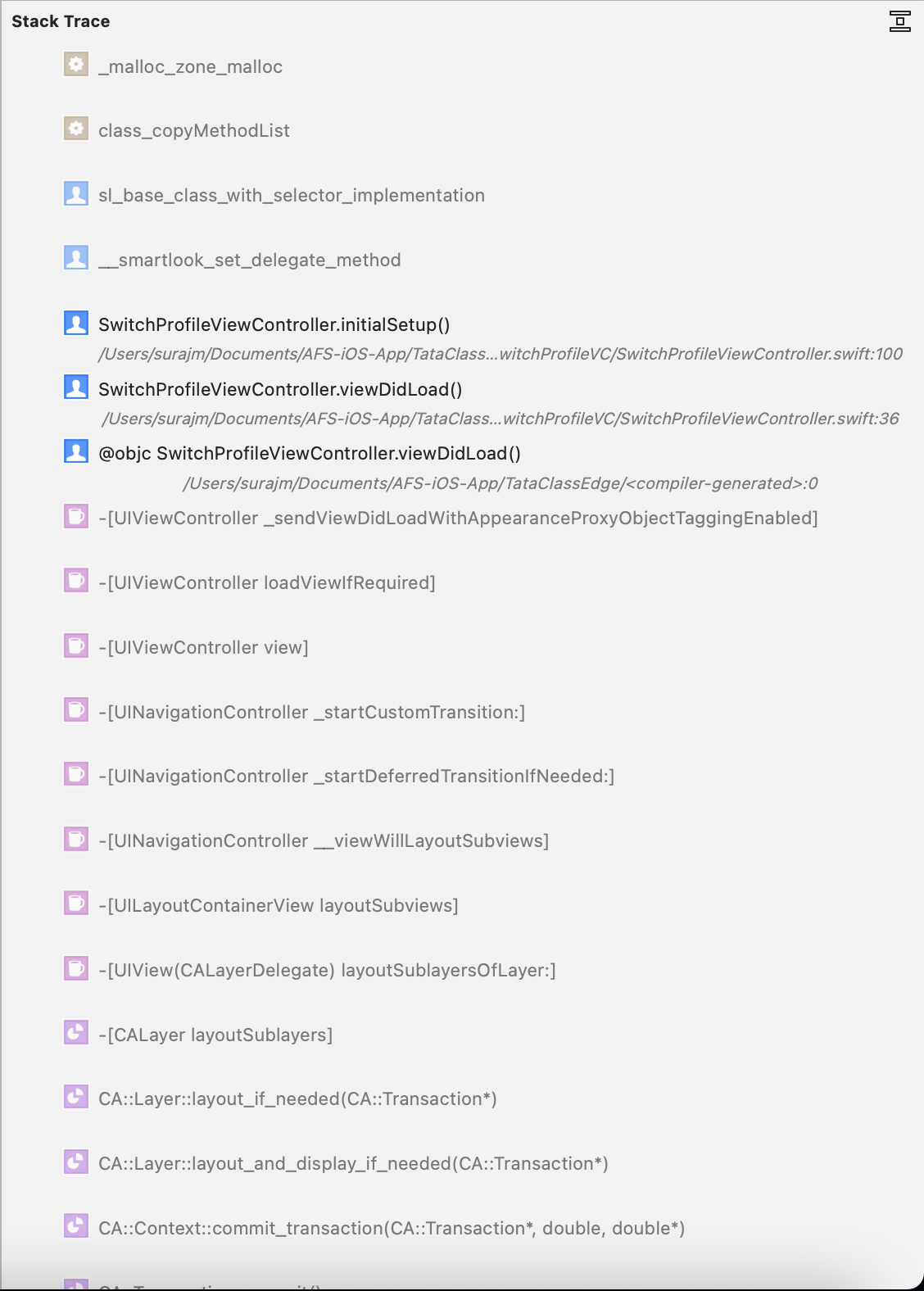 memory leak? · Issue #33 · smartlook/smartlook-mobile-issue-tracker · GitHub