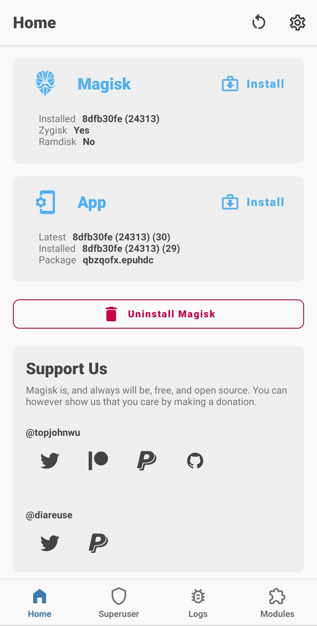 Indicate built type in version name · Issue #5859 · topjohnwu/Magisk ...