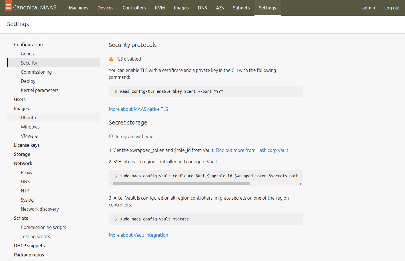 feat: Integrate Vault status into UI by ndv99 · Pull Request #4479 · canonical/maas-ui · GitHub