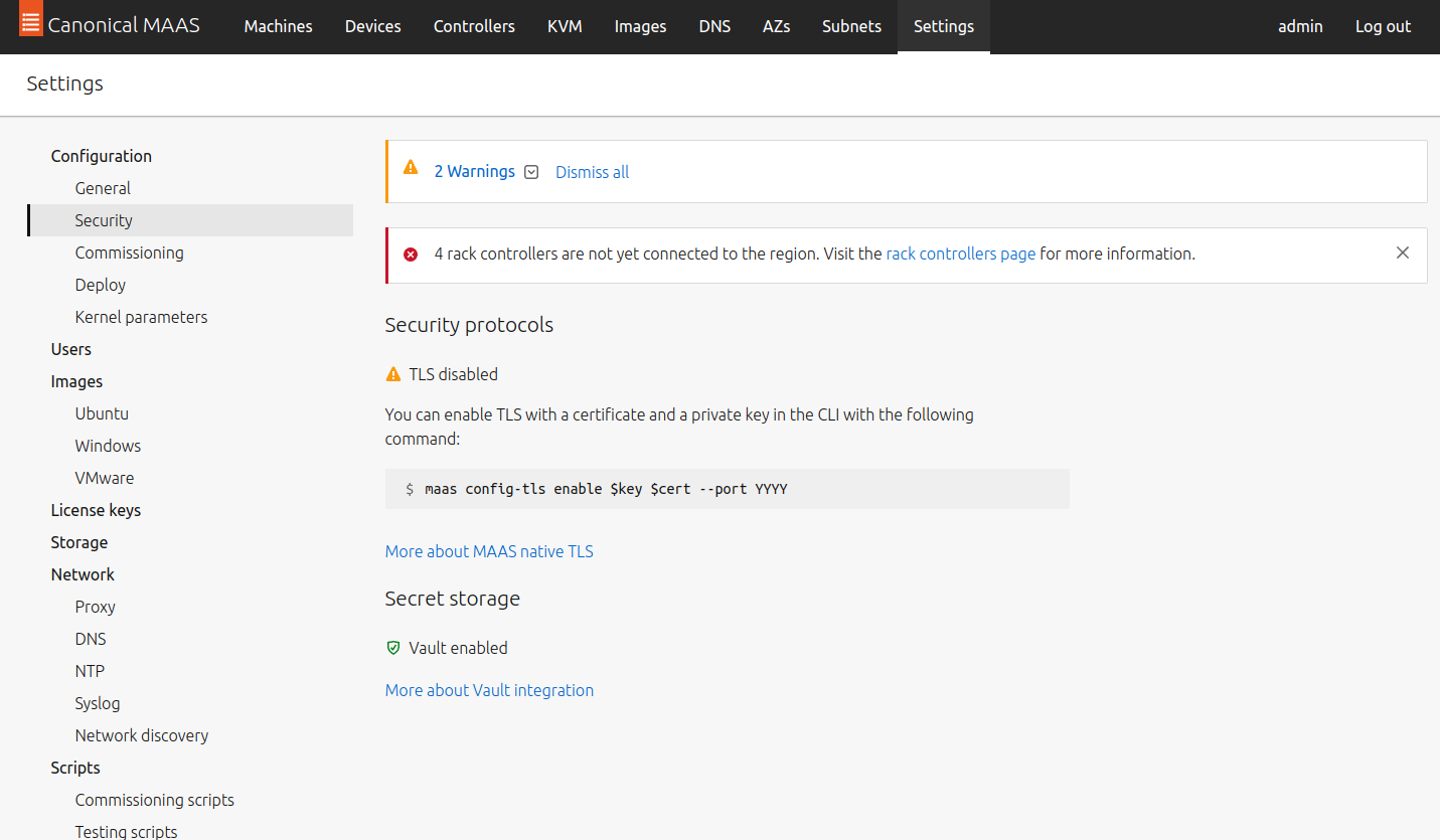 feat: Integrate Vault status into UI by ndv99 · Pull Request #4479 · canonical/maas-ui · GitHub