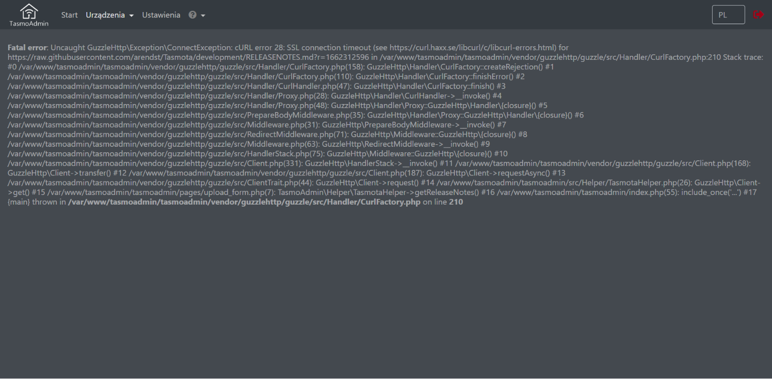 Page /upload_form issuse · Issue #658 · TasmoAdmin/TasmoAdmin · GitHub