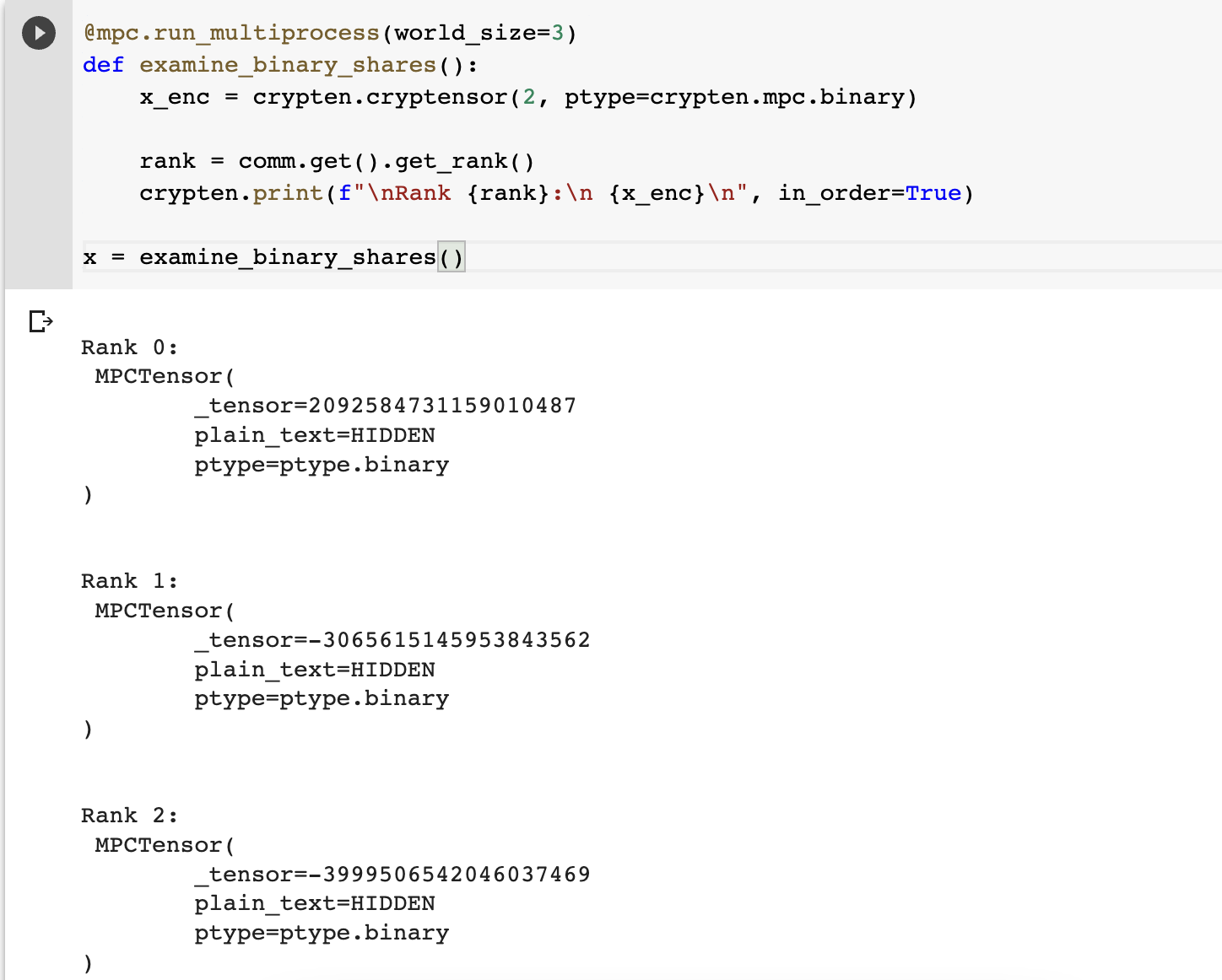Why the binary share value not with a 0/1 form ? · Issue #436 · facebookresearch/CrypTen · GitHub