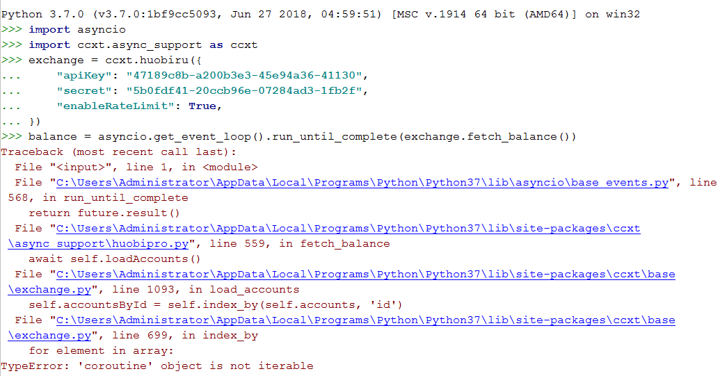 huobiru - couldn't to fetch balance · Issue #4818 · ccxt/ccxt · GitHub