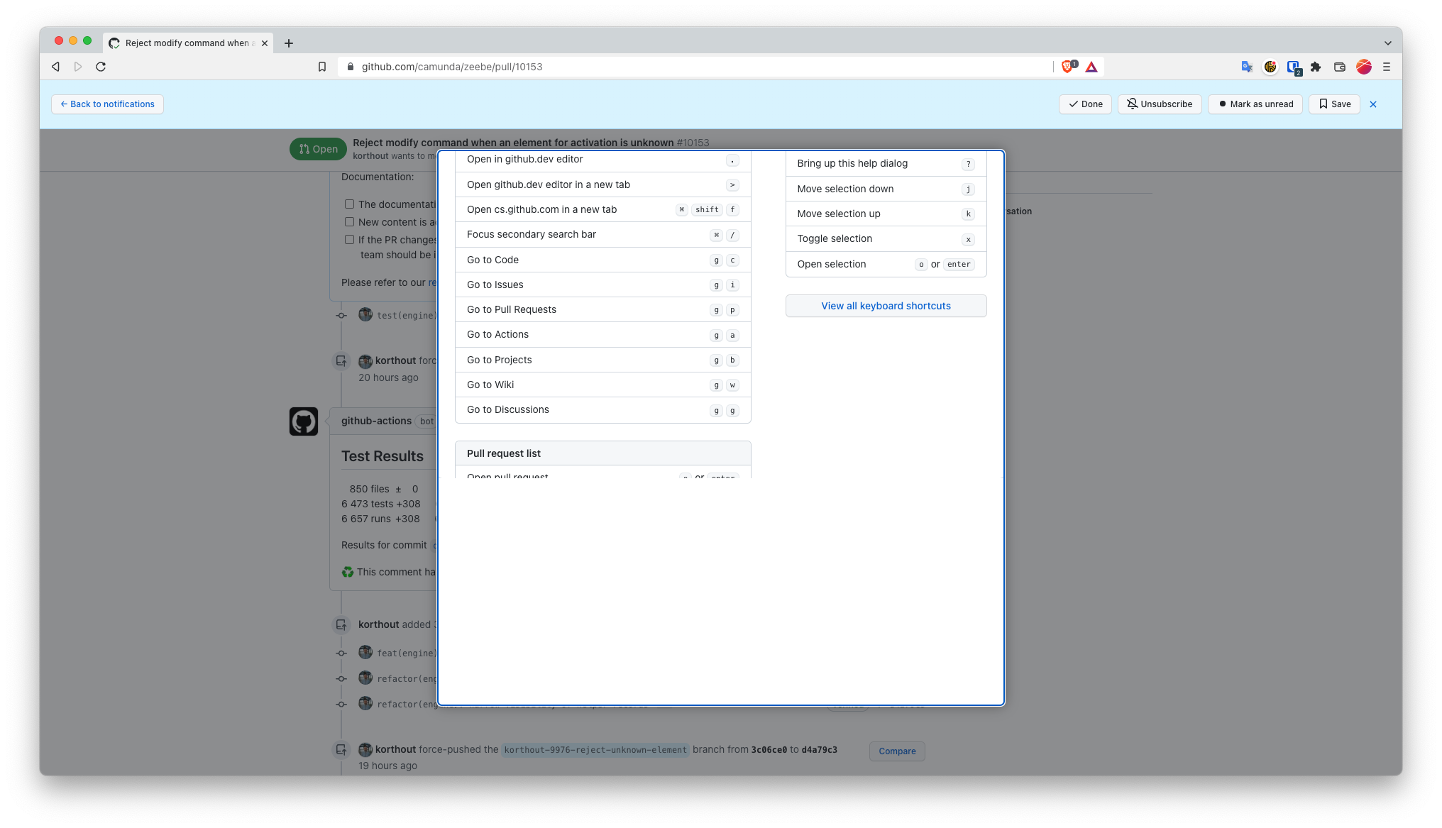 Keyboard shortcuts overview cutoff when scrolled with arrow keys · community · Discussion #30634 ...
