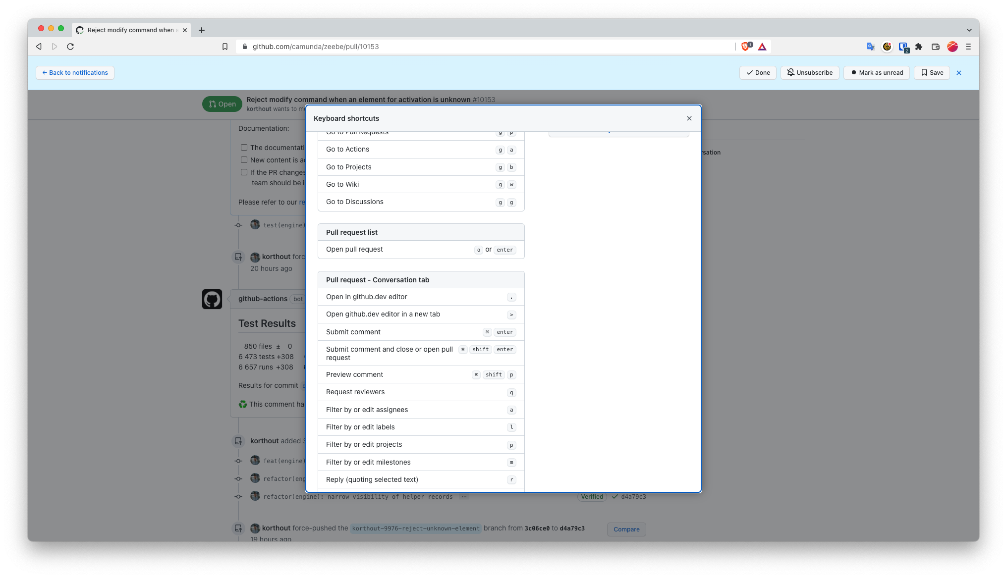 Keyboard shortcuts overview cutoff when scrolled with arrow keys ...