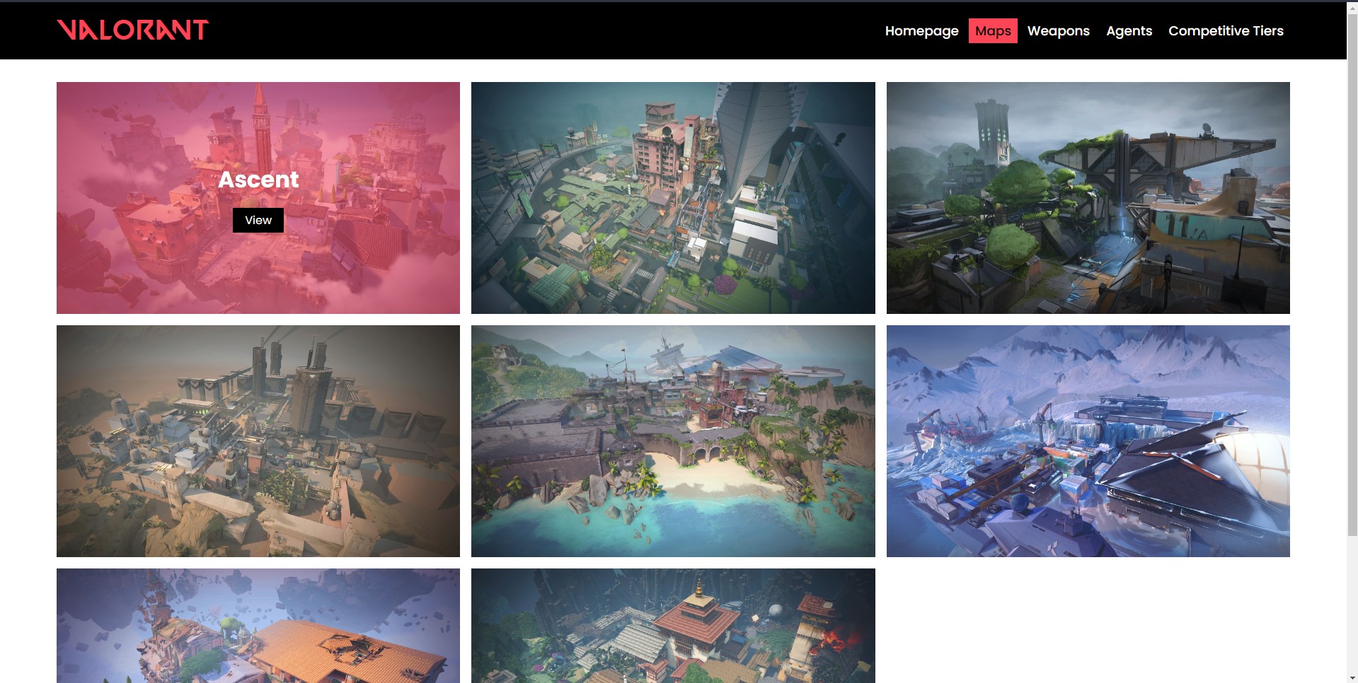 GitHub - tahakocak/react-valorant: Information about Valorant Competitive Tiers, Weapons, Maps ...