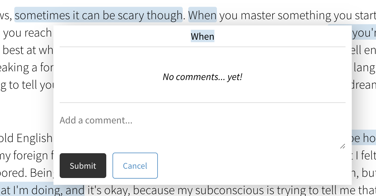 Inline Comment Box Persists Even After Deleting Comment · Issue 628 · Journalyjournaly · Github