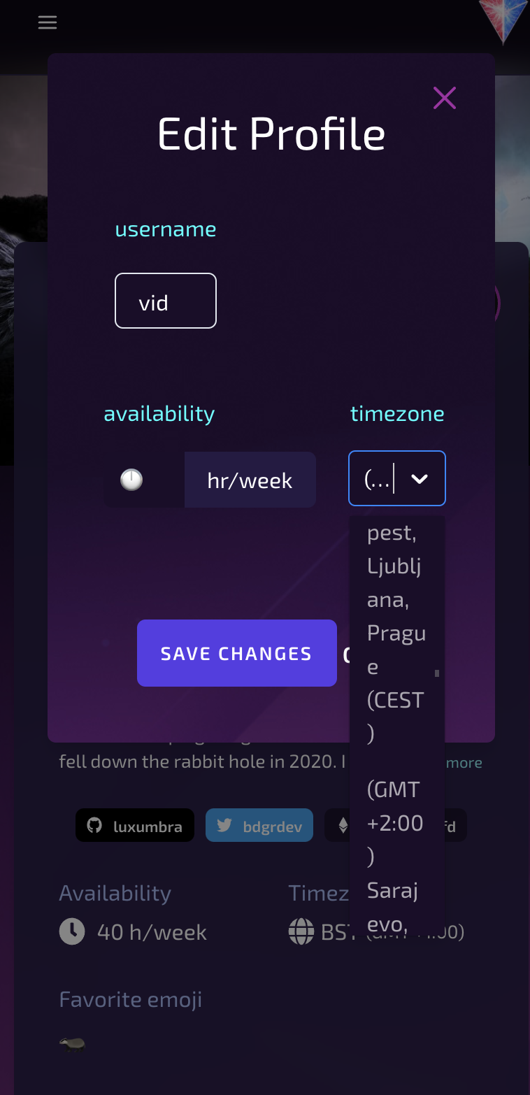 Mobile view adjustment for profile hero data fields · Issue #891 · MetaFam/TheGame · GitHub