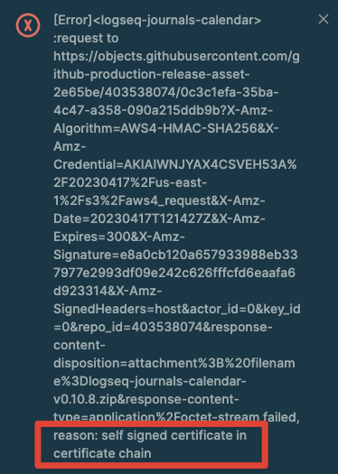 Update check and install plugin leads to an error in my company network ...