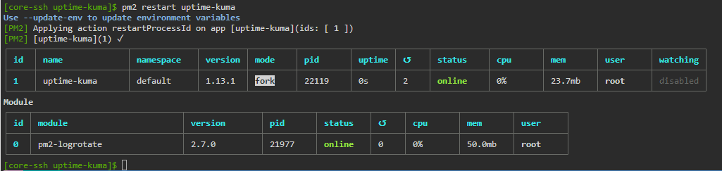 not available after installation · Issue #1041 · louislam/uptime-kuma · GitHub