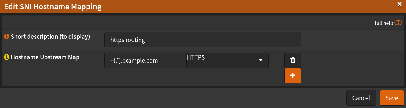 Allow Nginx SNI Hostname Mapping Regex · Issue #2733 · opnsense/plugins · GitHub