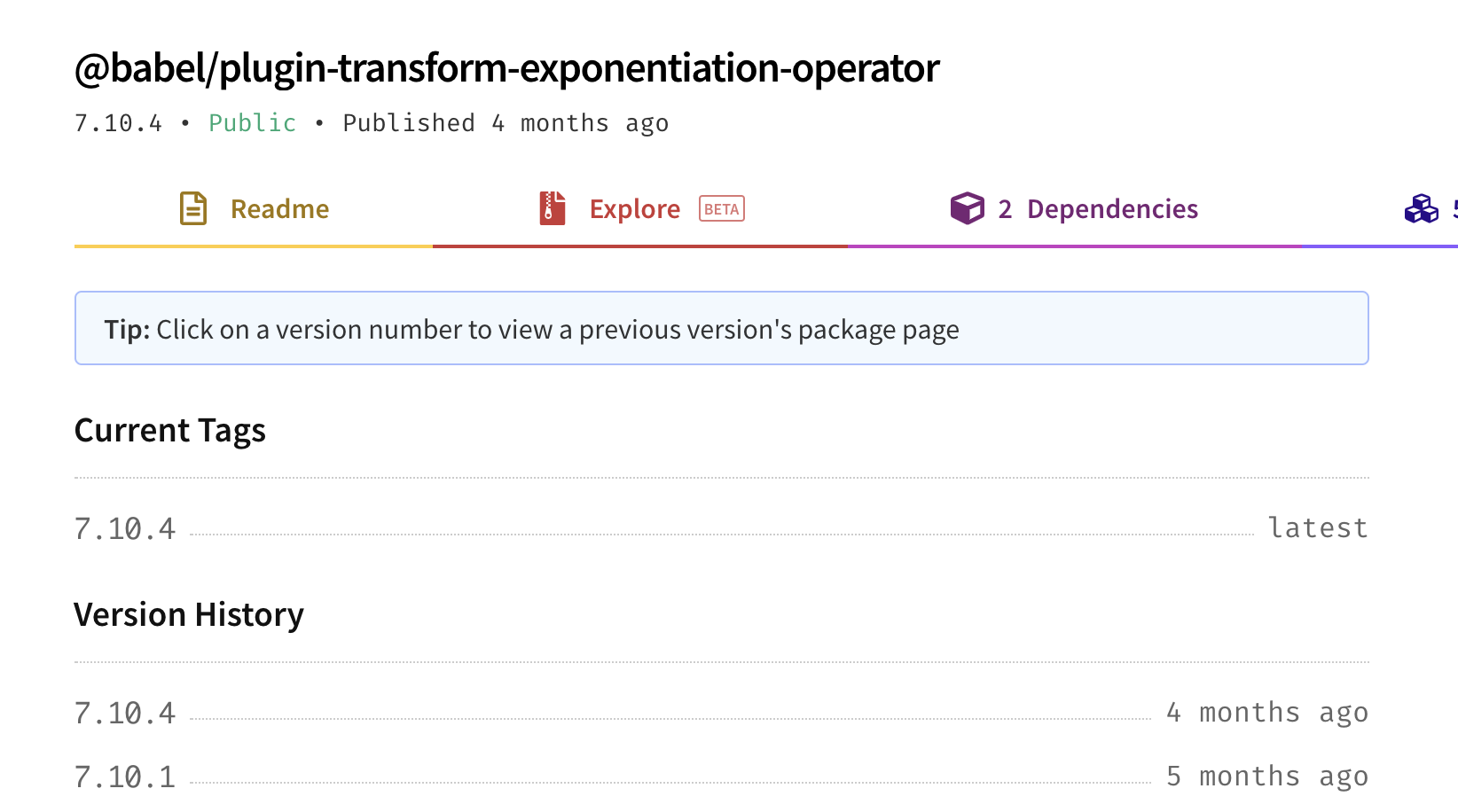 No Matching Version Found For Babelplugin Transform Exponentiation Operator7121 · Issue 7416