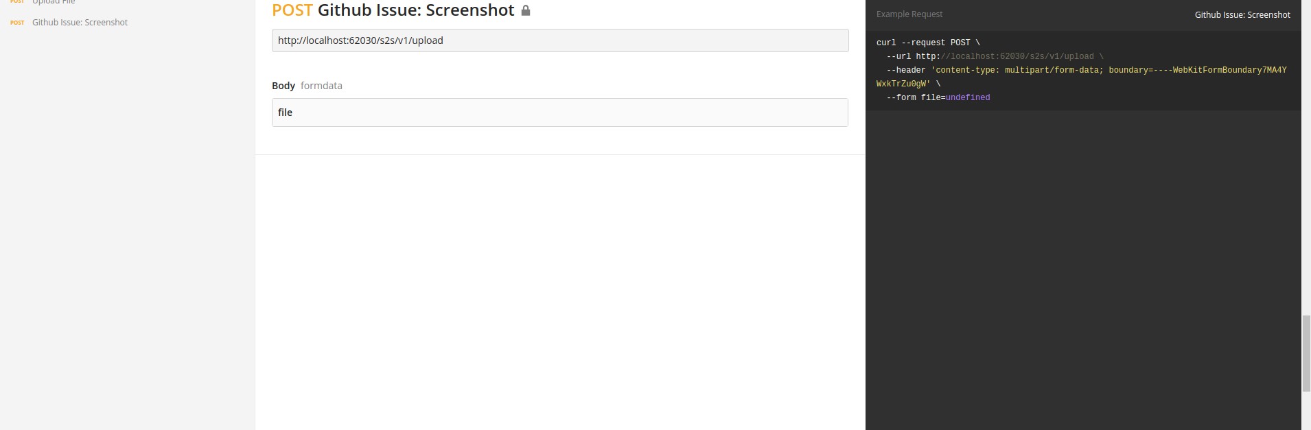 Online Documentation - Request Sample code missing when saving example ...