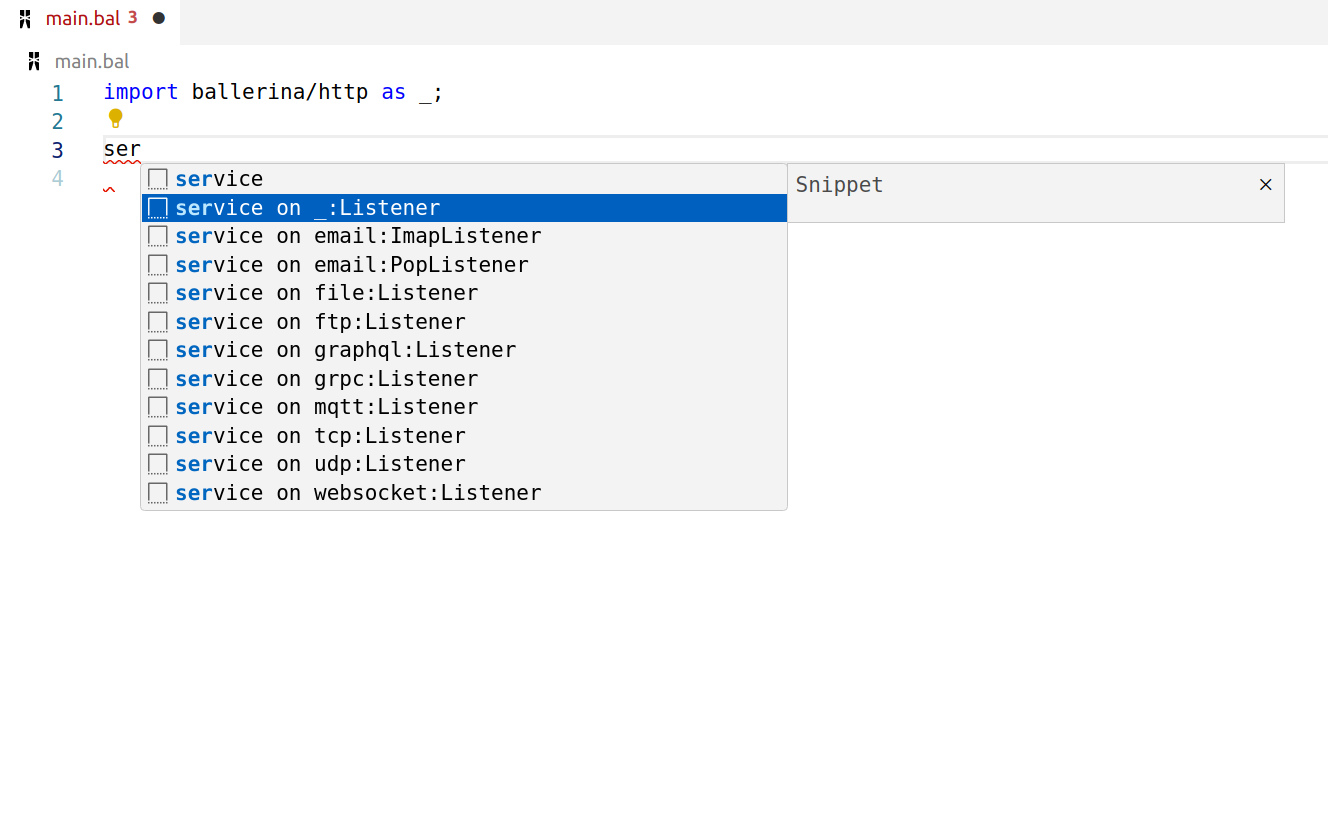 Bug Ignored Import With `` Suggests Invalid Service Definition · Issue 41211 · Ballerina 