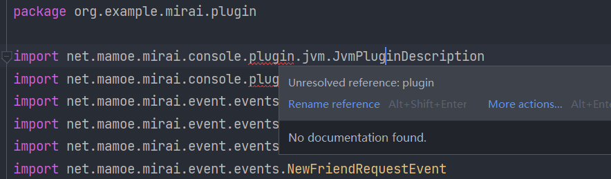 idea import console package下会报错 · Issue #1765 · mamoe/mirai · GitHub