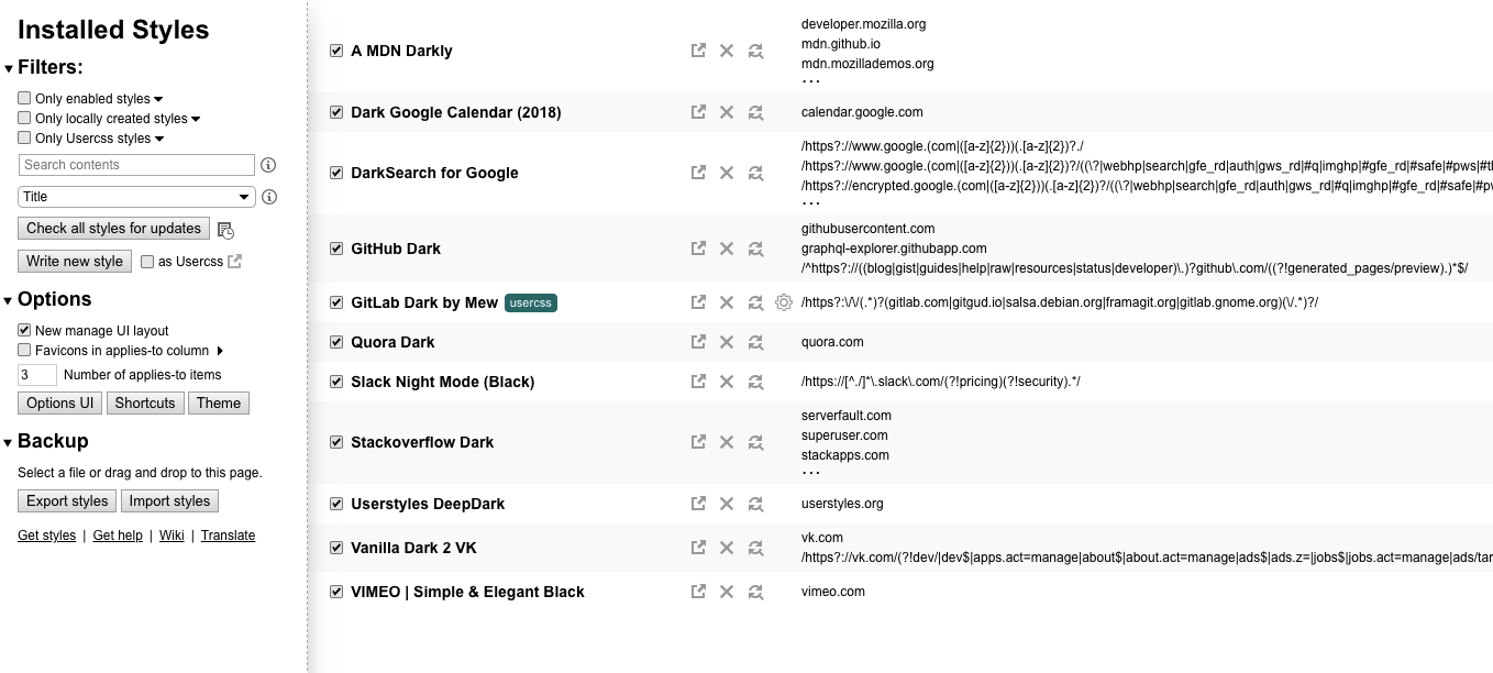 Feature request: install and autoupdate CSS from userstyles.org · Issue #751 · darkreader ...