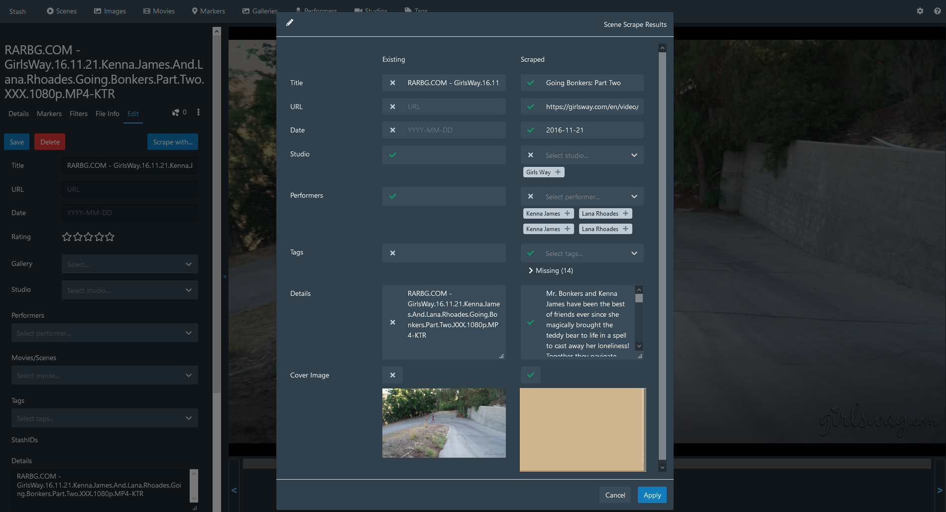 [Feature] Add "Add All" to "Scene Scrape Results" dialog · Issue #1017 · stashapp/stash · GitHub