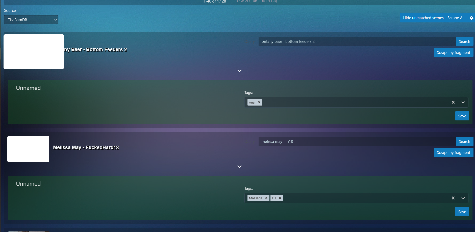 [Bug Report] ThePornDB Scraping in Tagger view renders oddly · Issue #2058 · stashapp/stash · GitHub