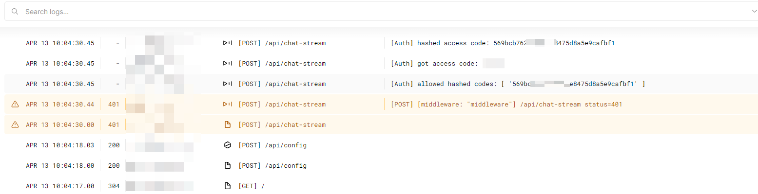 [Bug] 输入设定好的密码后仍返回现在是未授权状态 · Issue #753 · ChatGPTNextWeb/NextChat · GitHub