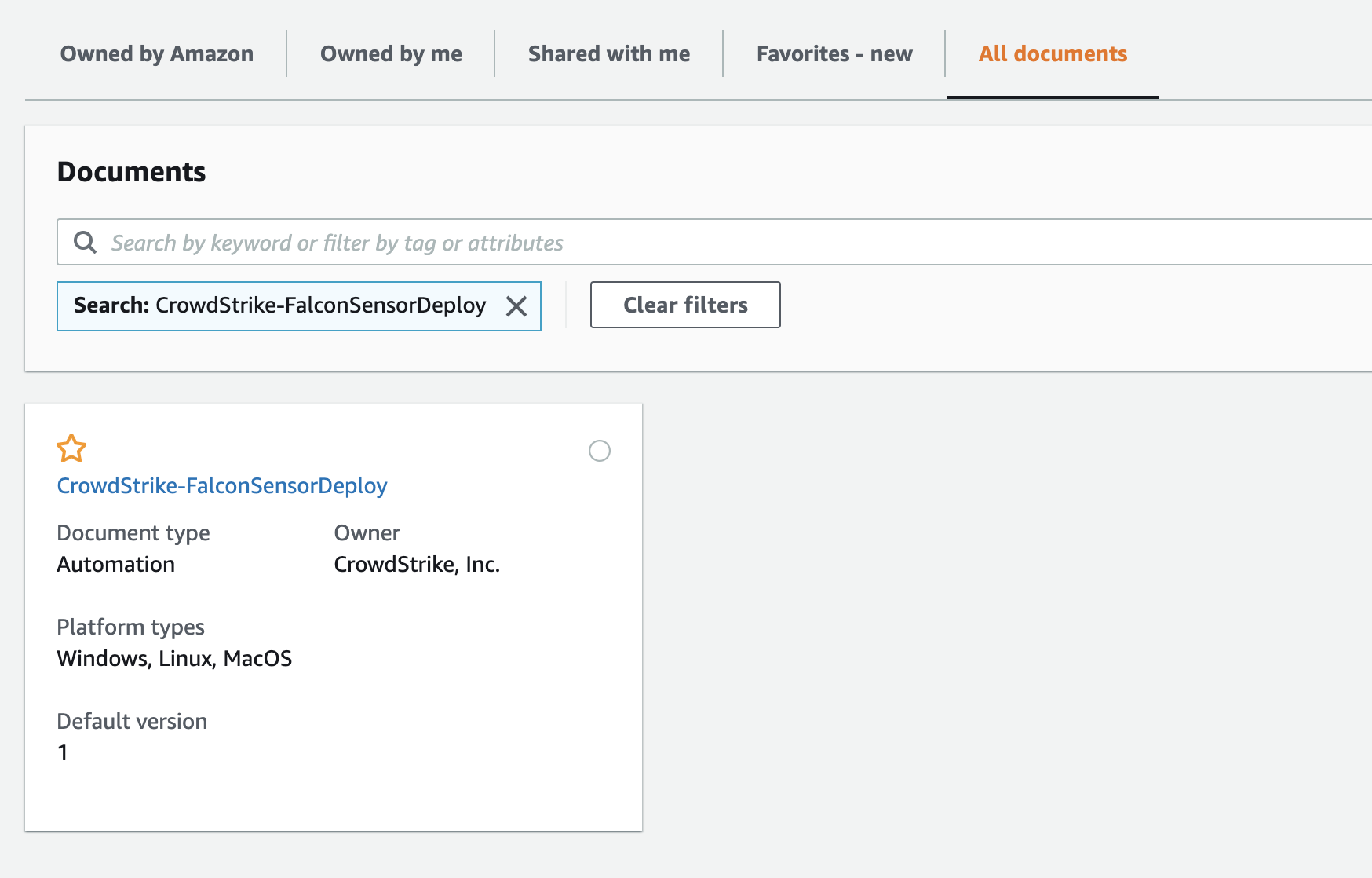 Document where the `CrowdStrike-FalconSensorDeploy` automation document is · Issue #28 ...