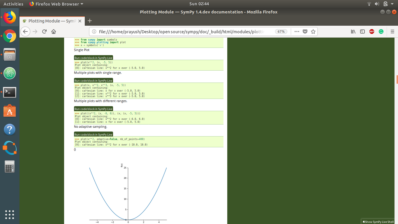 Add example plot outputs to the Sphinx documentation · Issue #15327 · sympy/sympy · GitHub
