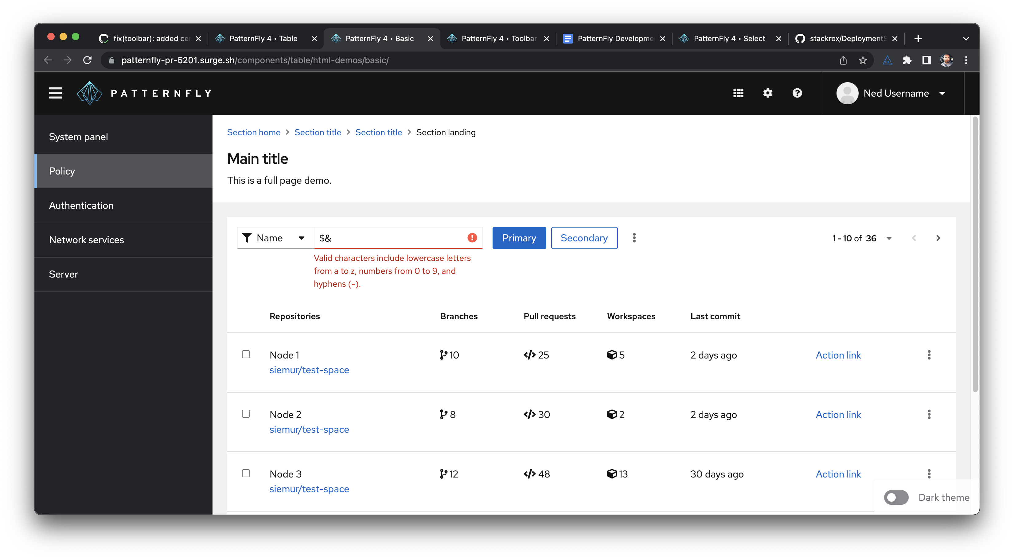 Search Input - client side validation · Issue #5089 · patternfly/patternfly · GitHub