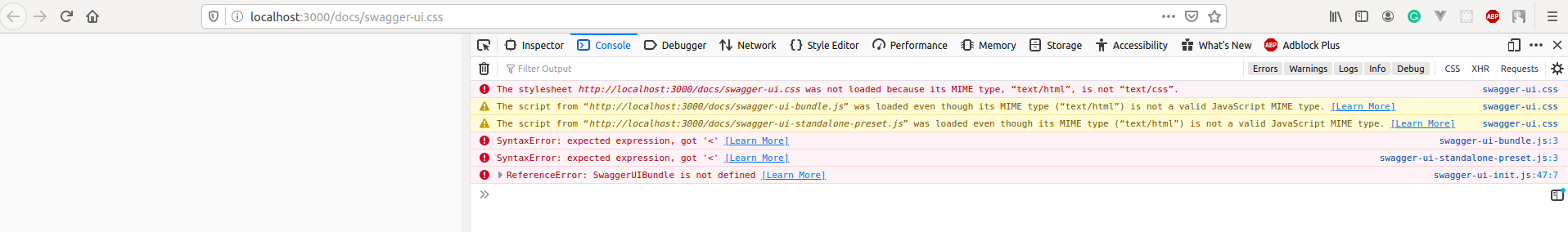 The stylesheet ../swagger-ui.css was not loaded because its MIME type · Issue #173 · scottie1984 ...