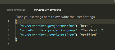 Unable to write to Workspace Settings because no workspace is opened. Please open a workspace ...