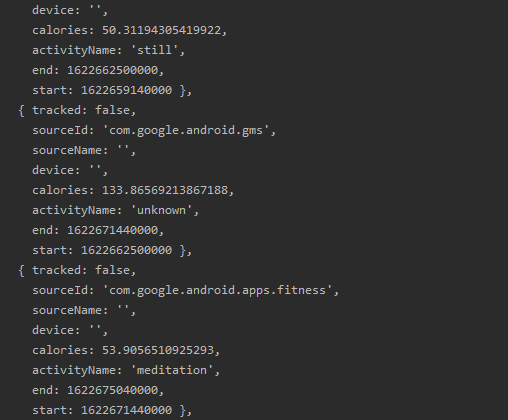 getActivitySamples activityName is unknown · Issue #224 · StasDoskalenko/react-native-google-fit ...