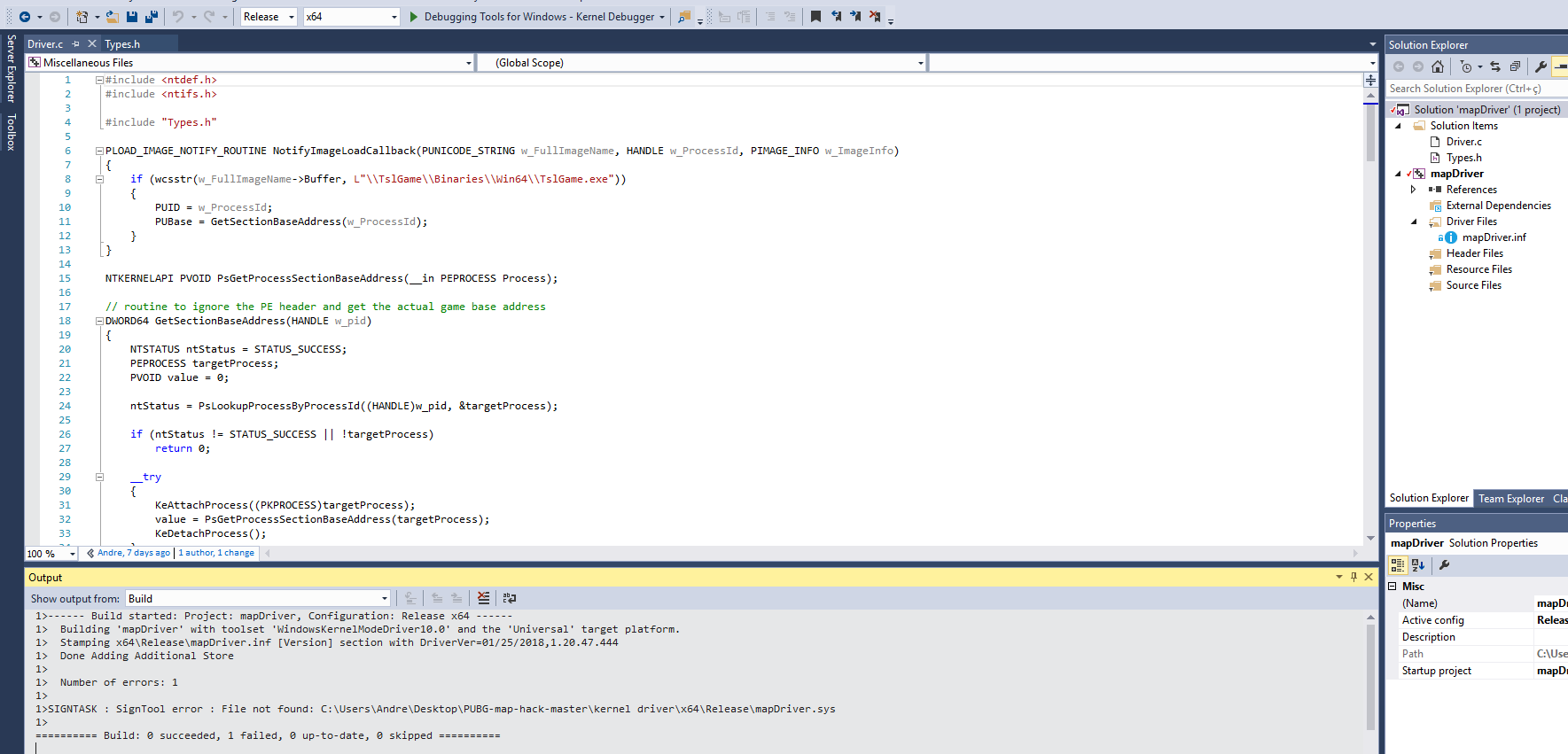 Error MSB6004 · Issue #165 · jussihi/PUBG-map-hack · GitHub