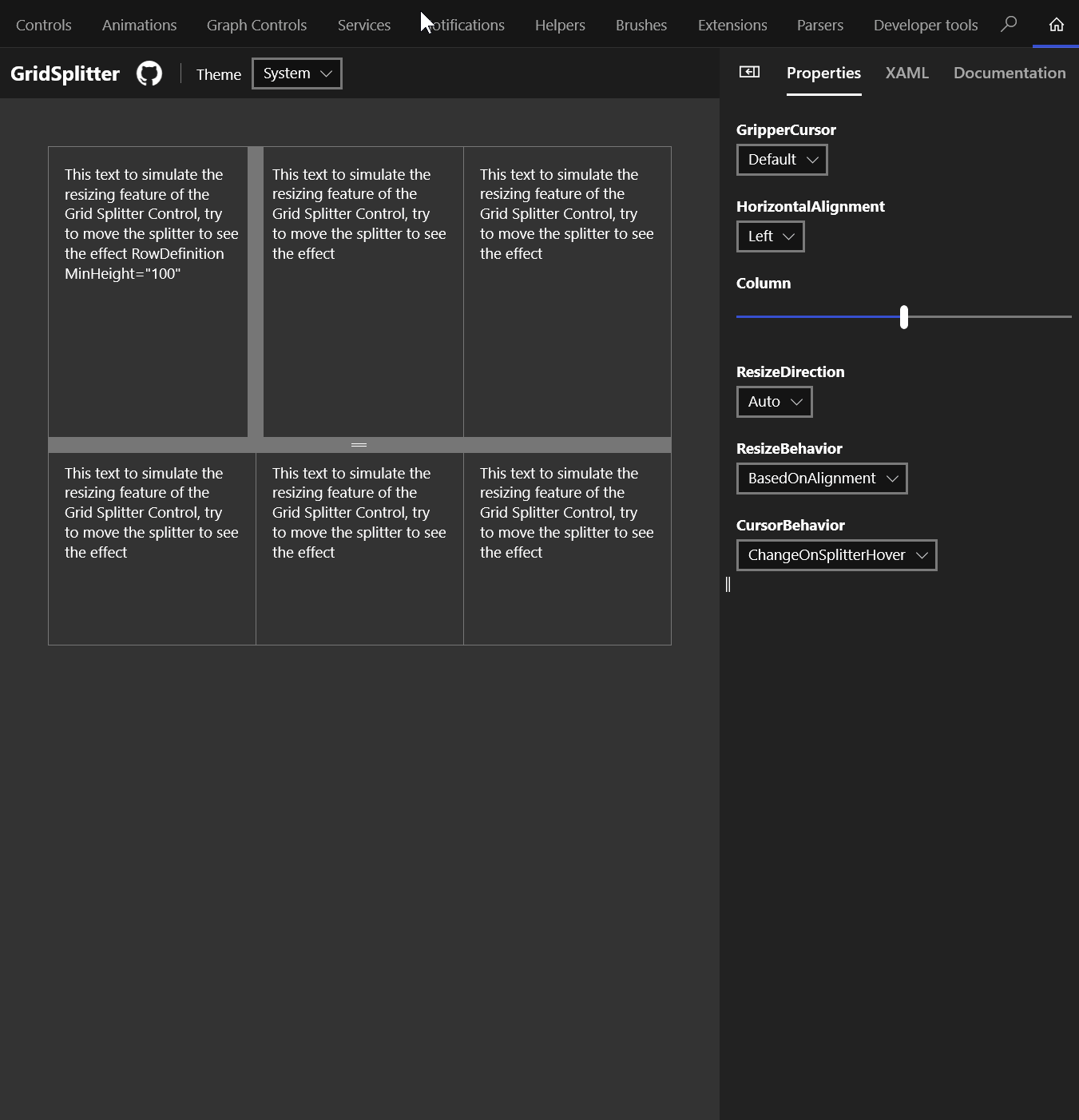 Vertical GridSplitter doesn't render grabber node - repros in sample ...