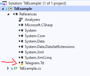 [C#] TdExample. The referenced component 'Telegram.Td' could not be found · Issue #1280 · tdlib ...