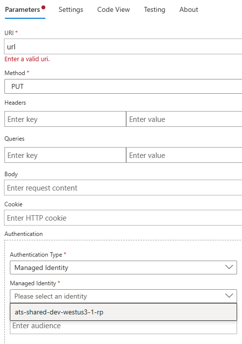 Dropdown For Managed Identity Doesn T Allow To Select One In Action Webhook Settings