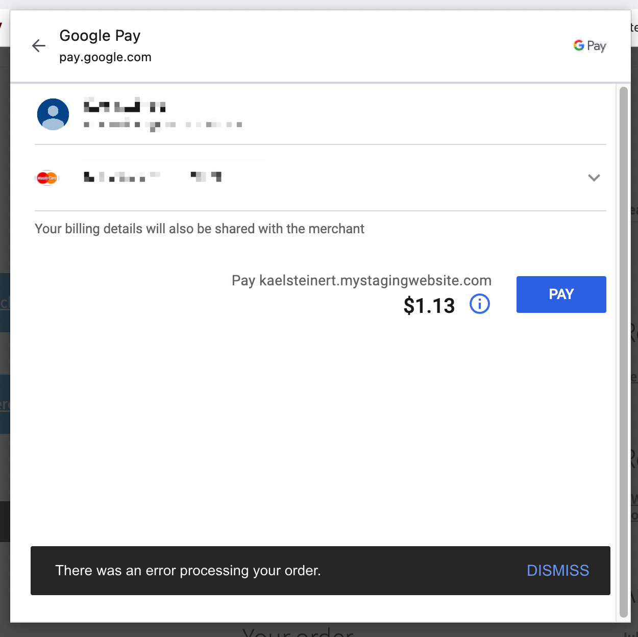 Google Pay not recognizing existing user account on checkout. · Issue #2430 · woocommerce ...